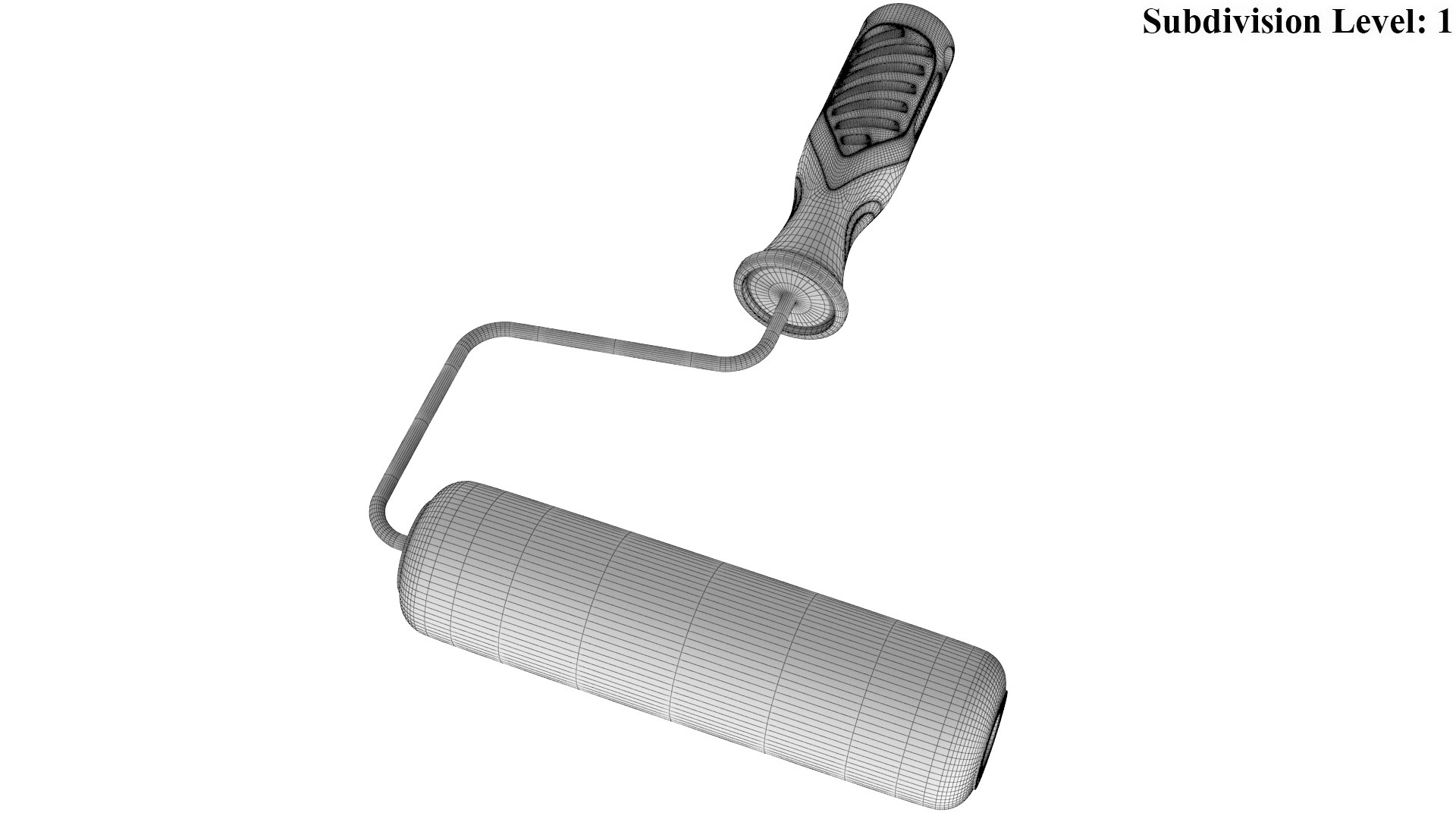 3D Detailed Paint Roller Model - TurboSquid 2084228