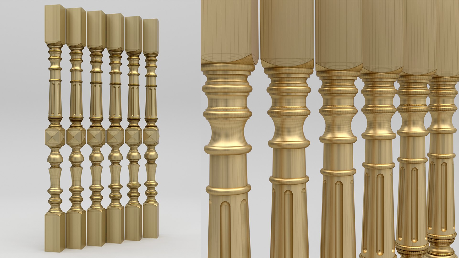 3D Carved Baluster - TurboSquid 2282843