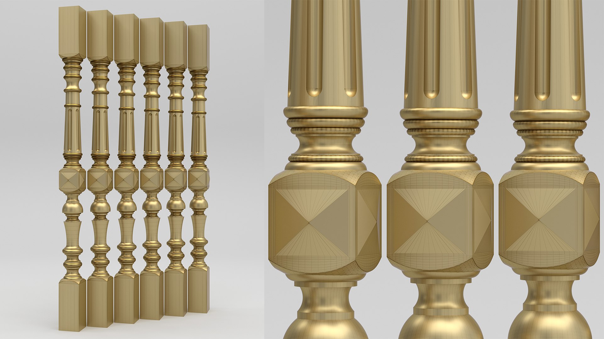 3D Carved Baluster - TurboSquid 2282843