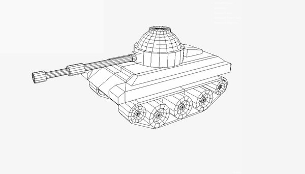 cartoon toy tank 3d model