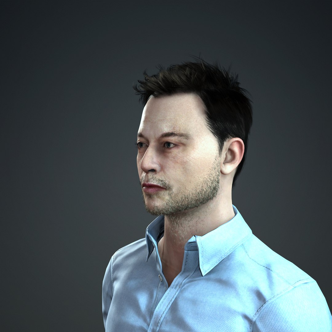 3D Elon Musk 3D Model - Hyper Realistic Low-poly Model - TurboSquid 2257678