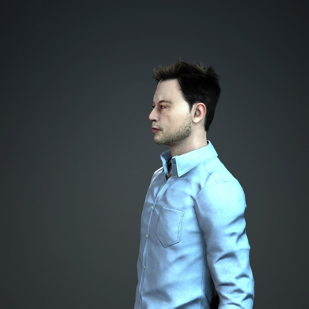 3D Elon Musk 3D Model - Hyper Realistic Low-poly Model - TurboSquid 2257678