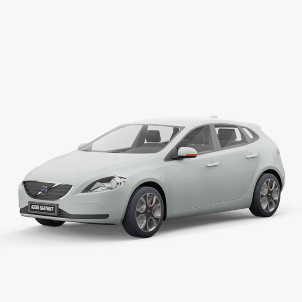 3D Volvo V40 2013 lowpoly - TurboSquid 1989198