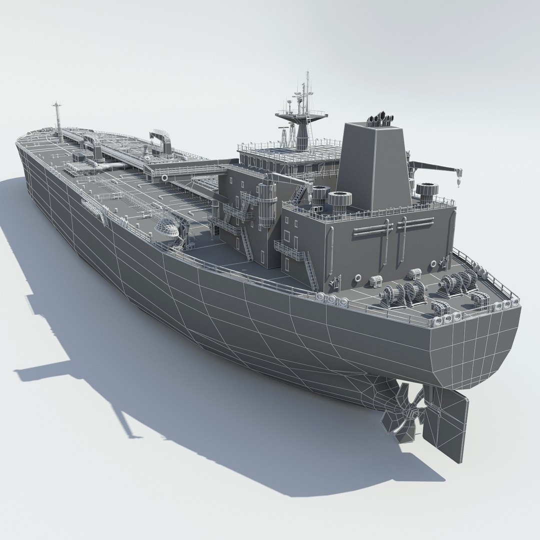 3d Crude Carrier Ship Model