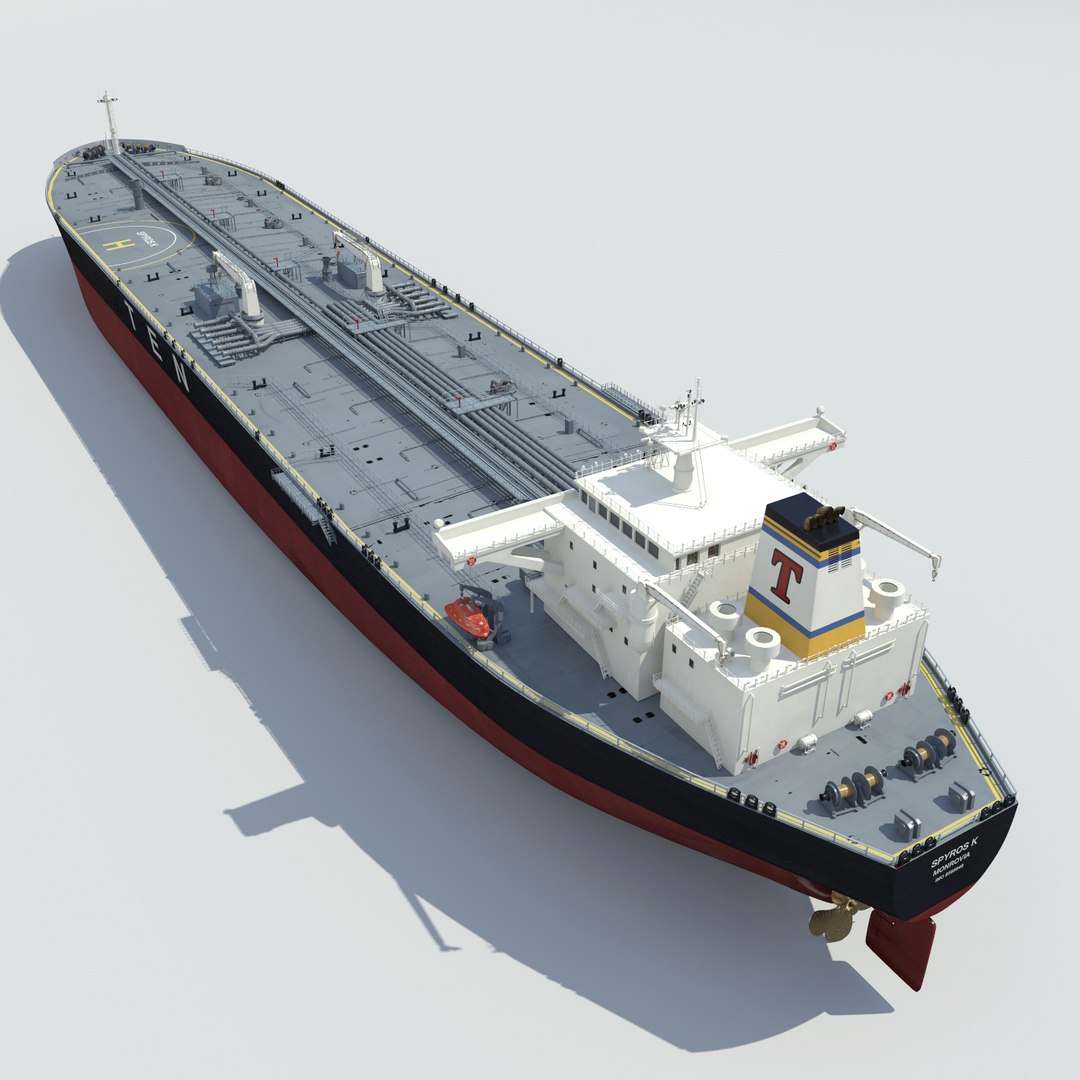 3d Crude Carrier Ship Model