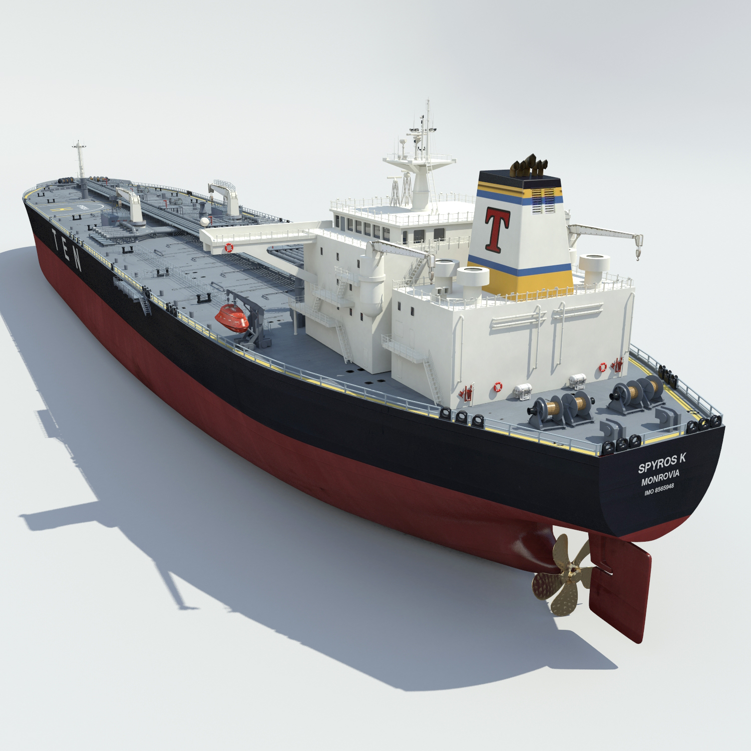 3d crude carrier ship model