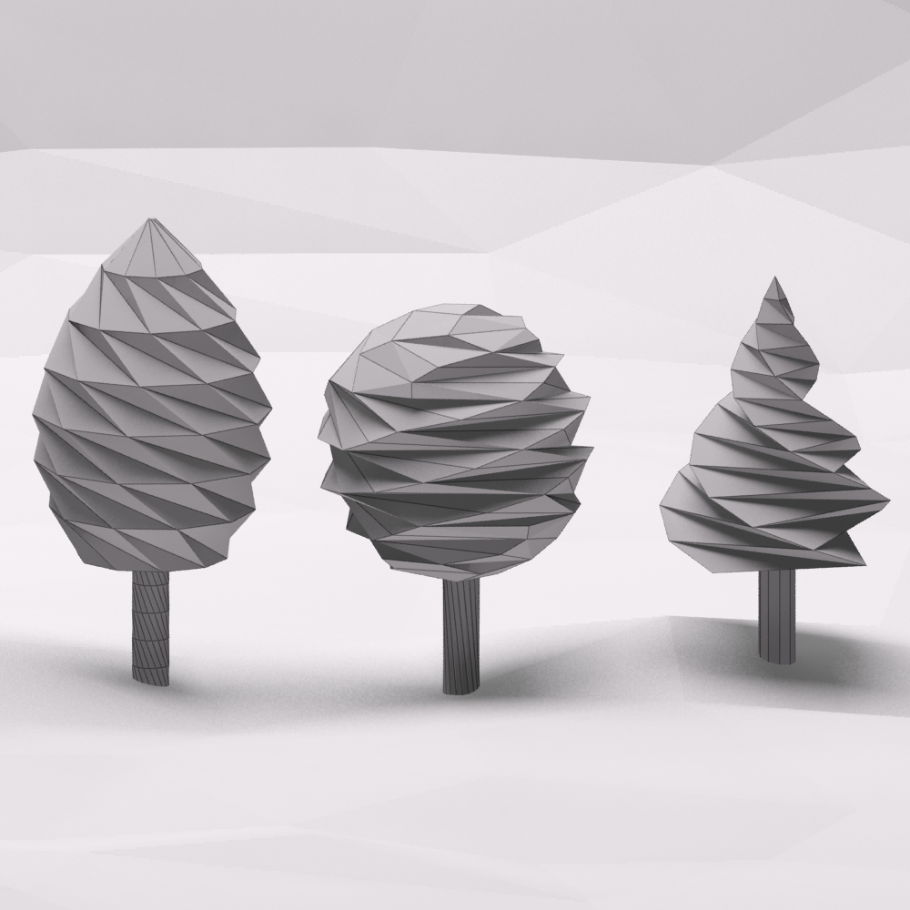 tree pack 4 3d model