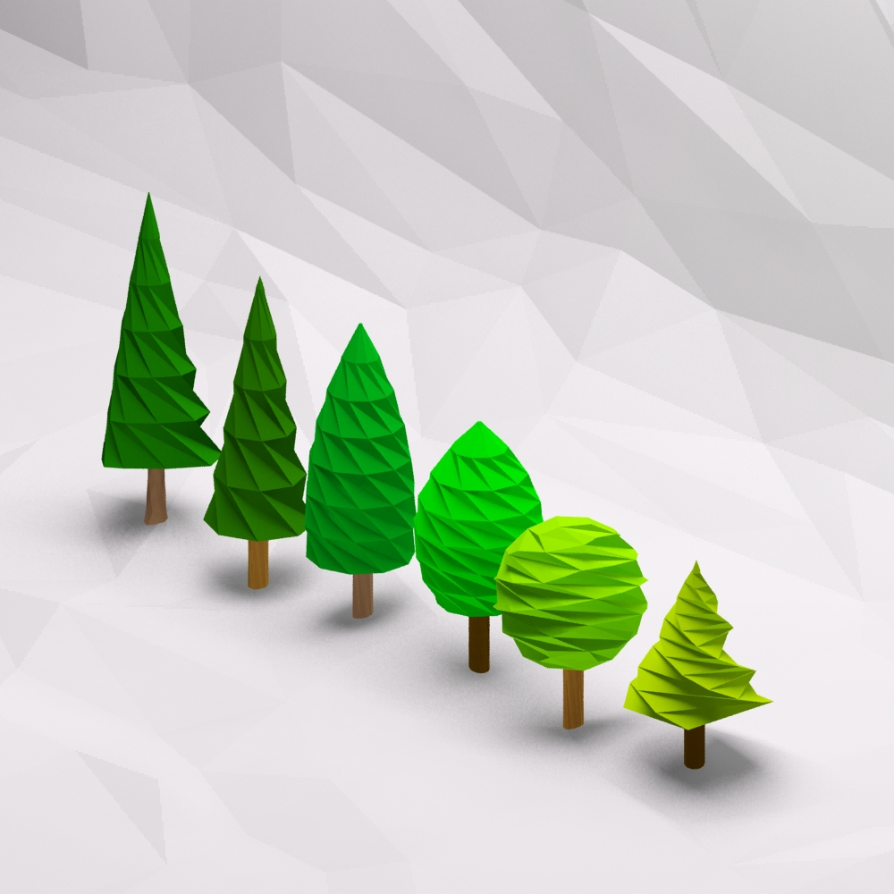 tree pack 4 3d model