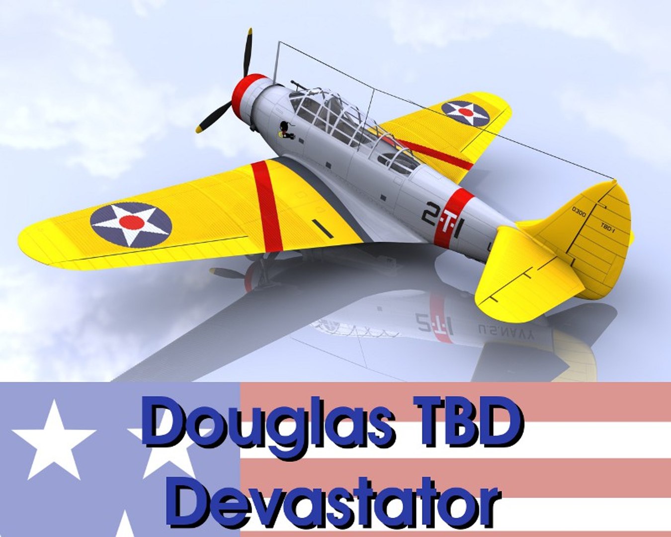 3ds Max Tbd Devastator Bomber Aircraft