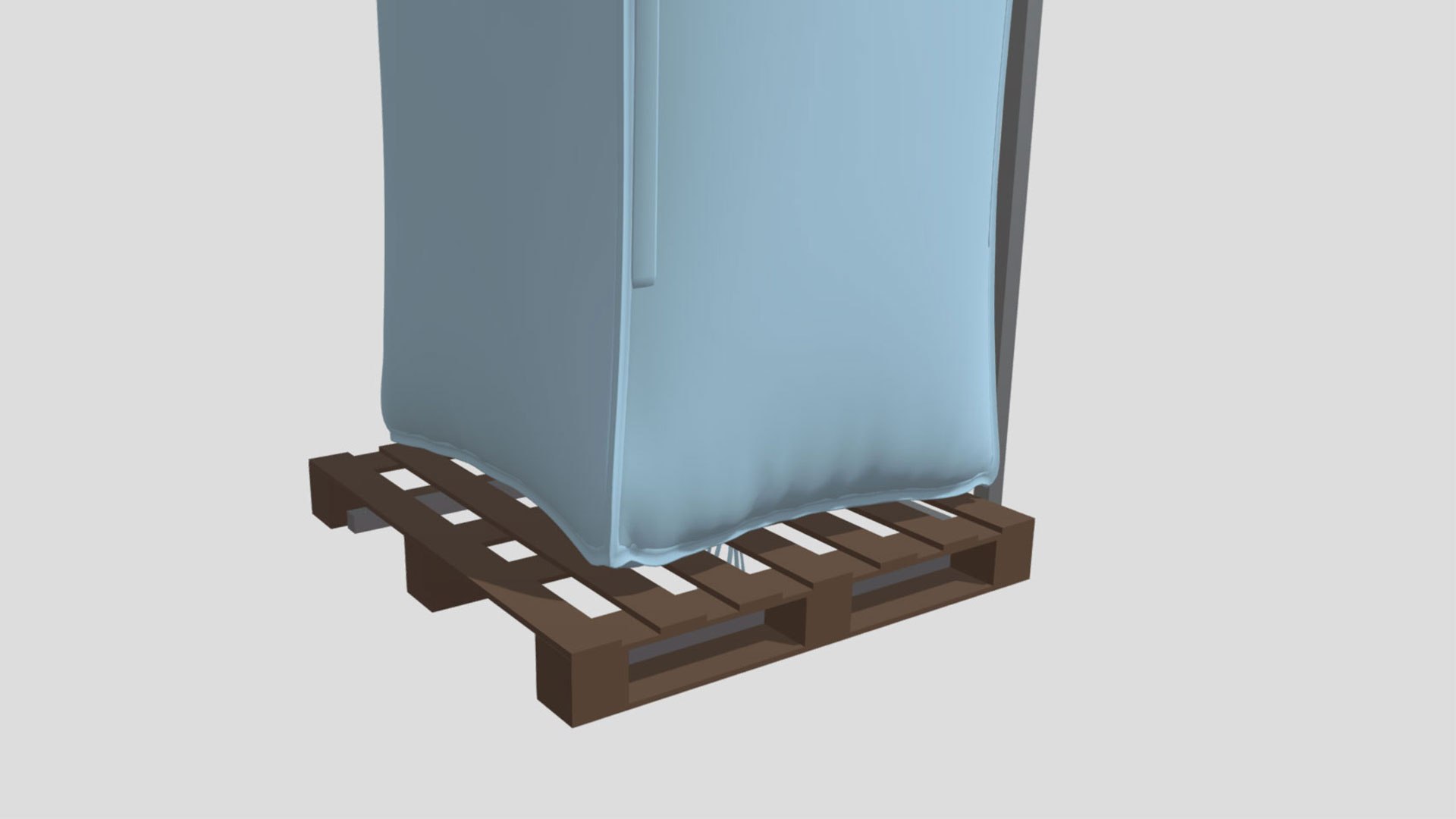 3D Model Bulk Waste Container Bag On Frame And Pallet - TurboSquid 2334116