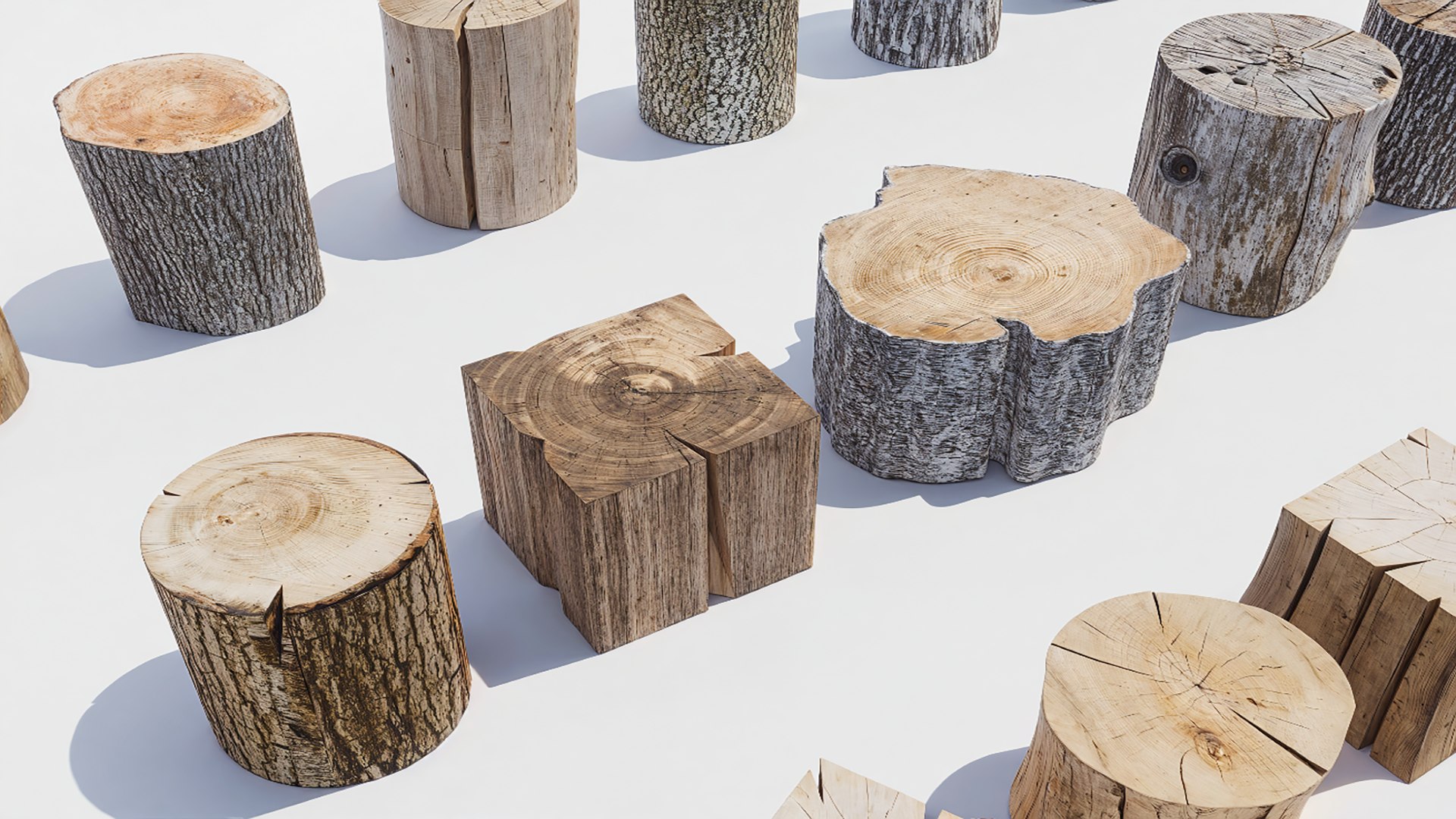 3D Model Wooden Stakes 16 Piece 3D Model Set - TurboSquid 2383511