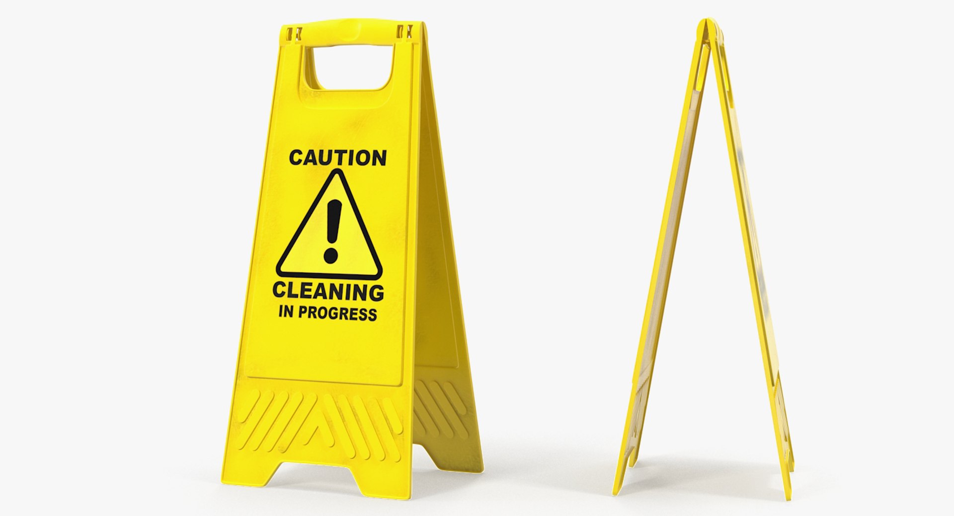Warning Cleaning Progress Sign 3D - TurboSquid 1260769