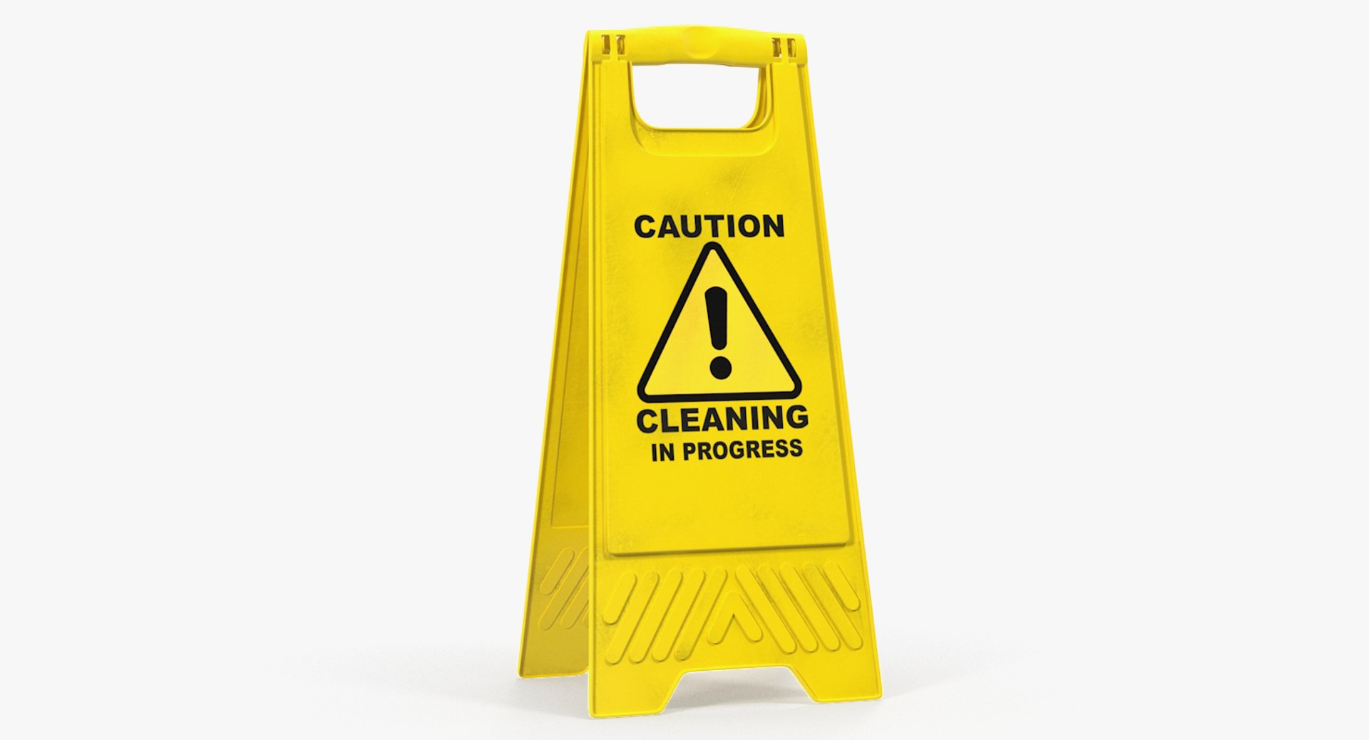 Warning Cleaning Progress Sign 3D - TurboSquid 1260769