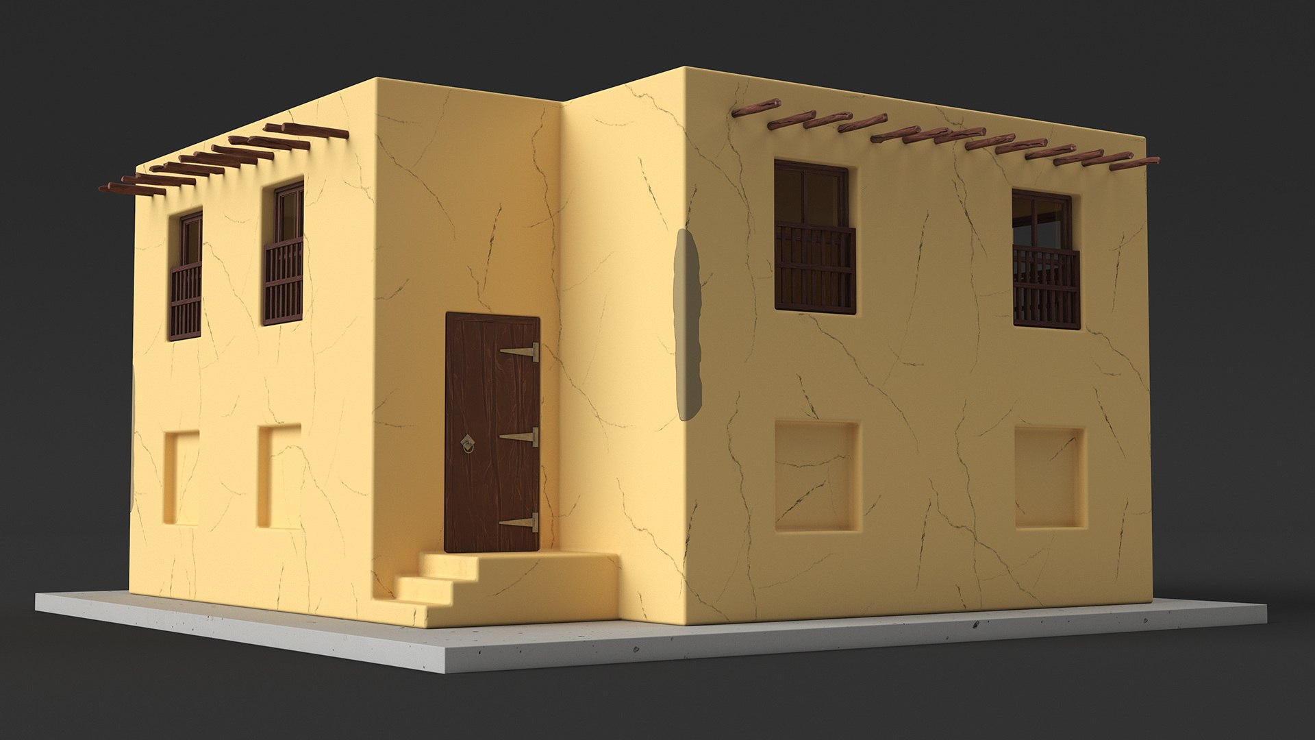 3D Model Cartoon Traditional Middle Eastern House - TurboSquid 2279880