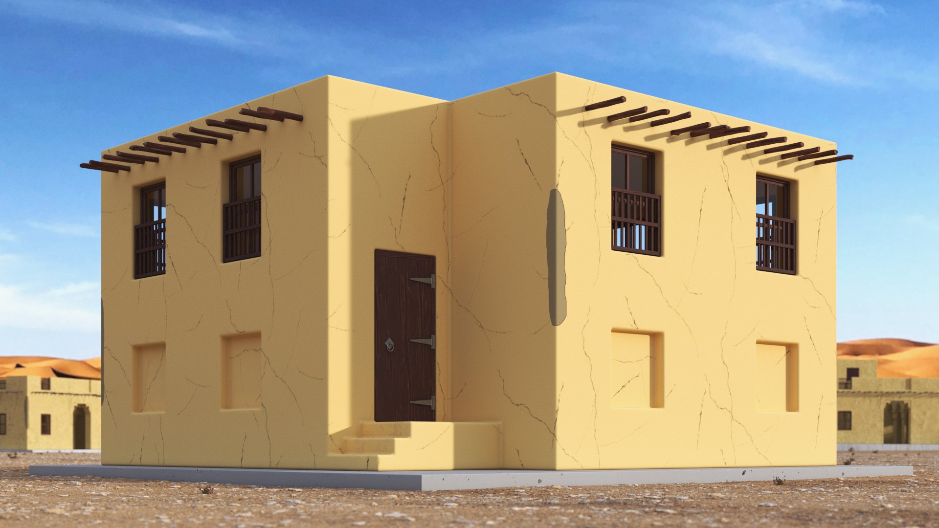 3D Model Cartoon Traditional Middle Eastern House - TurboSquid 2279880