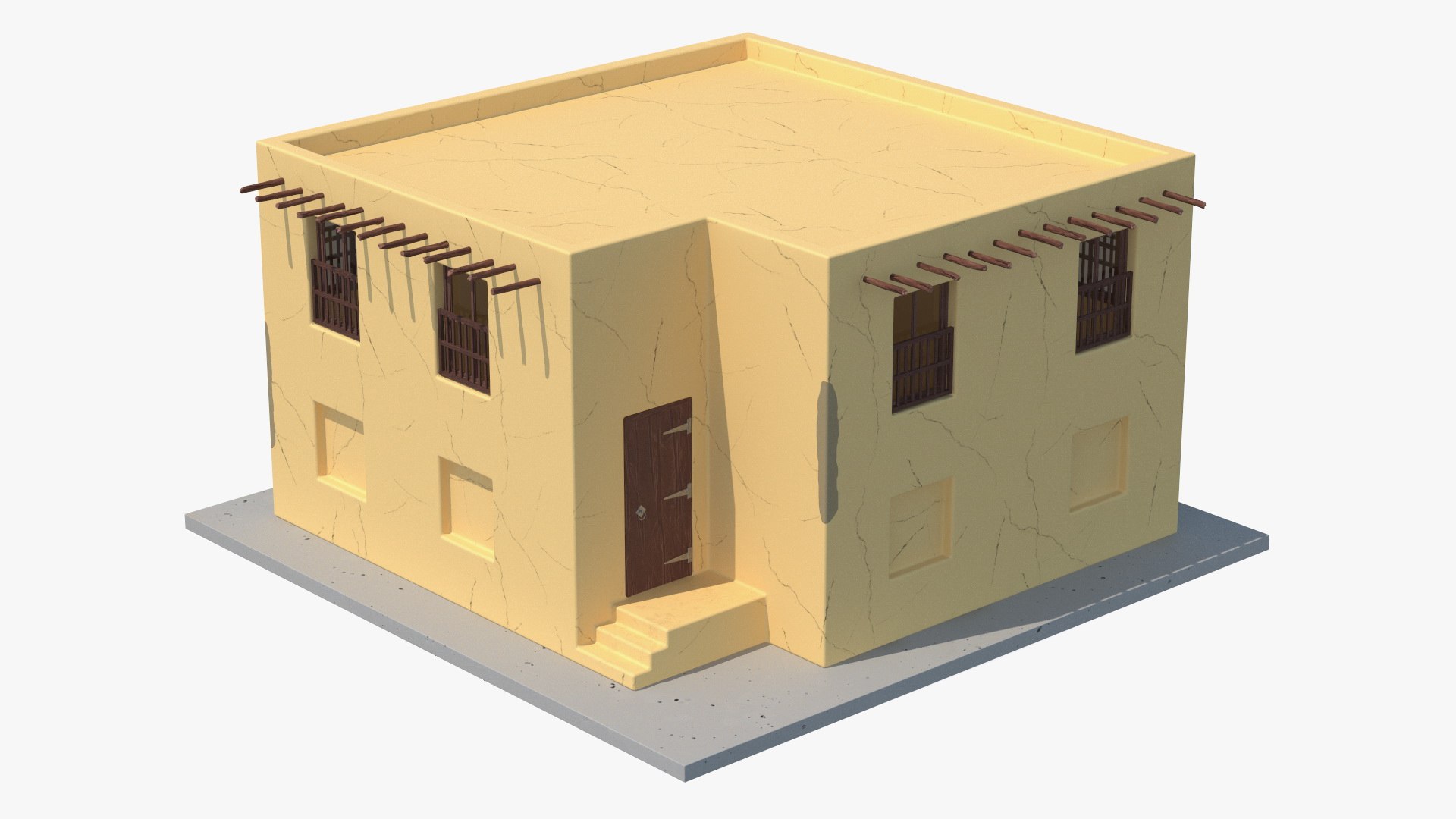 3D Model Cartoon Traditional Middle Eastern House - TurboSquid 2279880