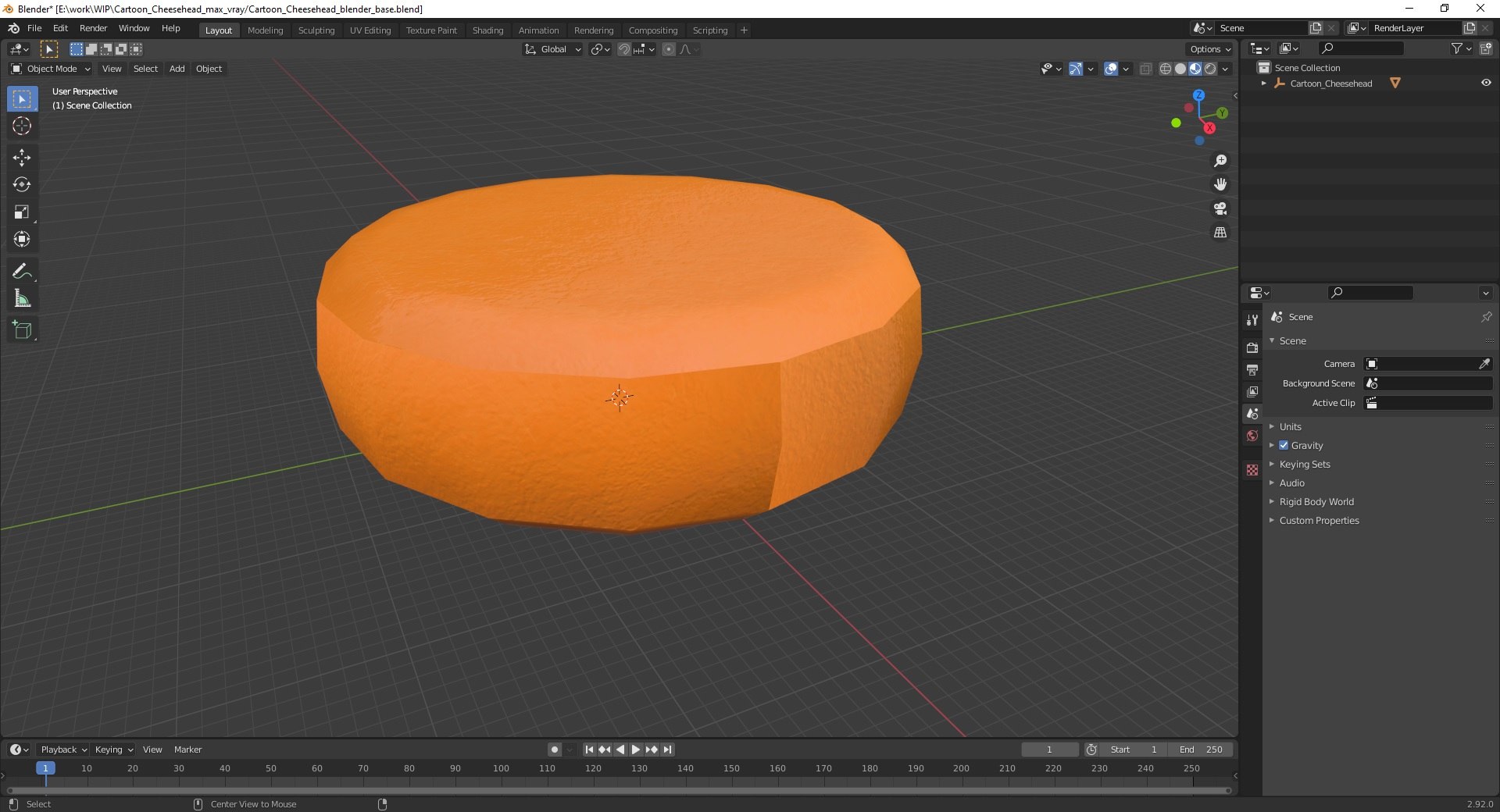 3D Cartoon Cheesehead - TurboSquid 2080849