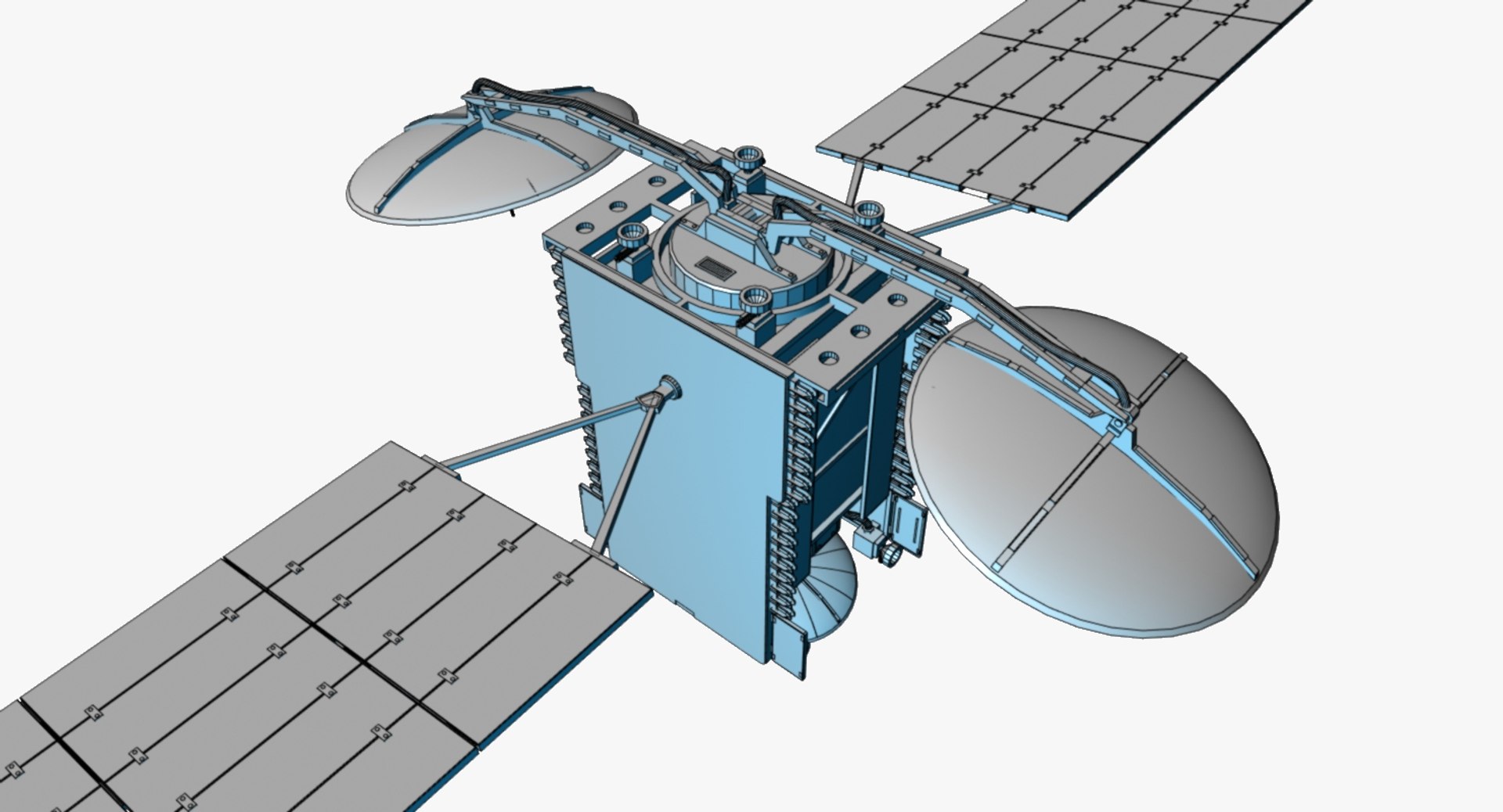 Echostar Communications Satellite 3d Model
