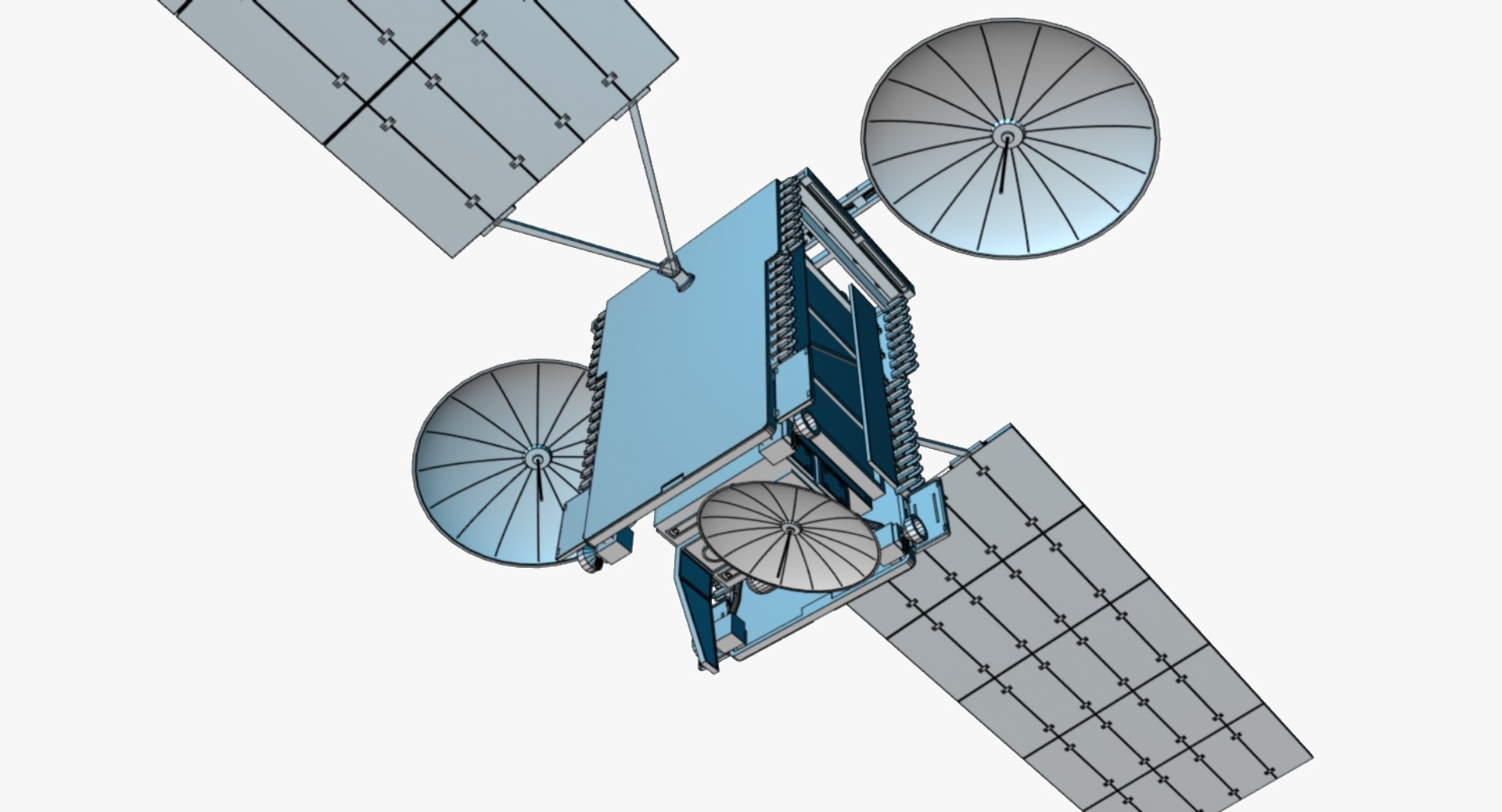 Echostar Communications Satellite 3d Model