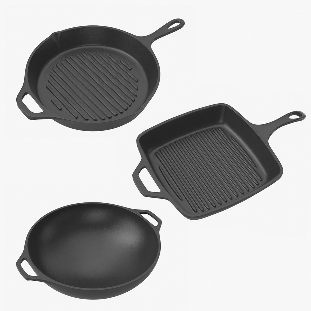 3D Frying Pan Collection - TurboSquid 2312172