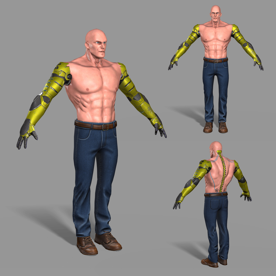 3D cyborg - TurboSquid 1309399