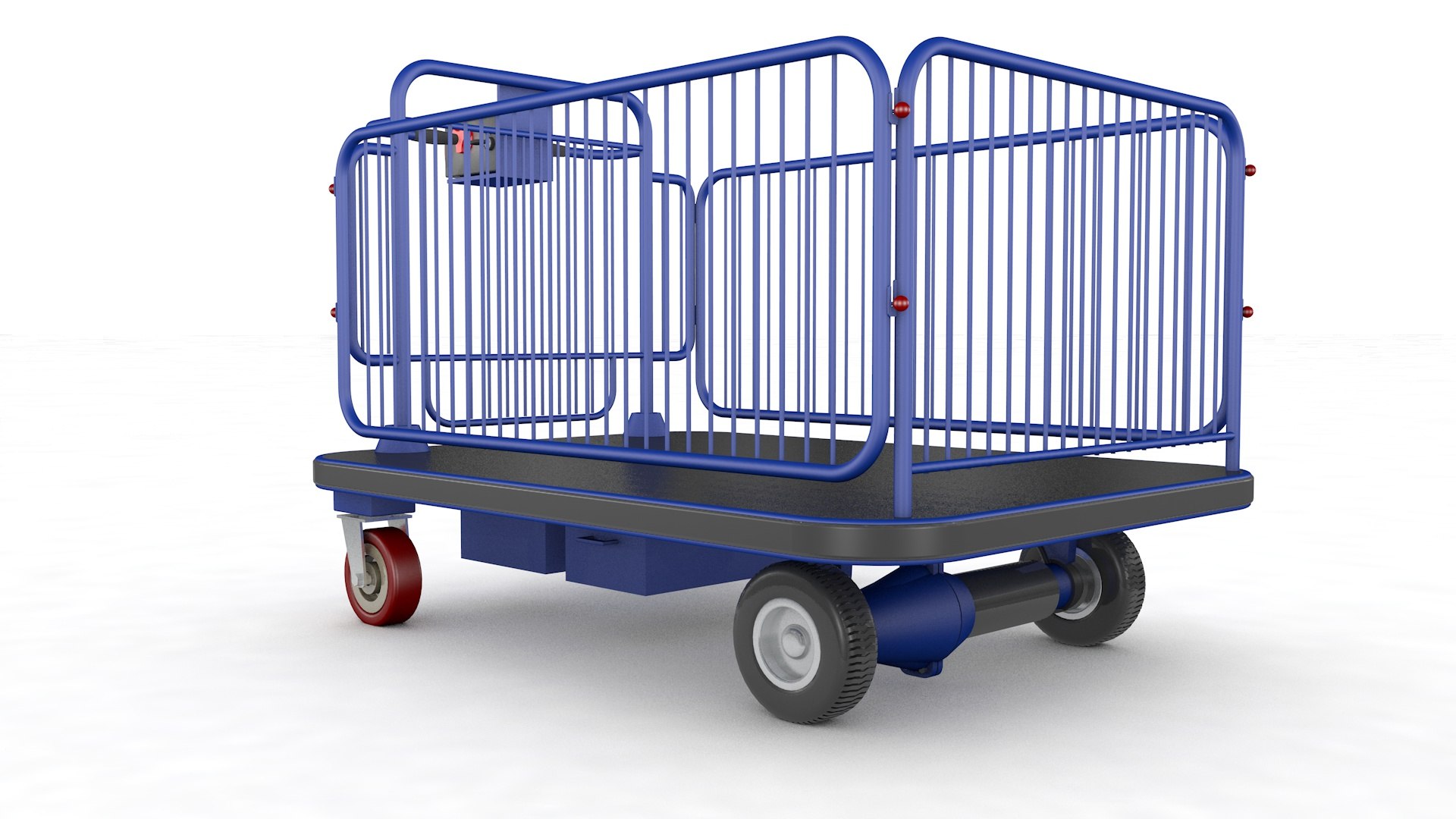 3D Supermarket Platform Trolley Transport - TurboSquid 2054163