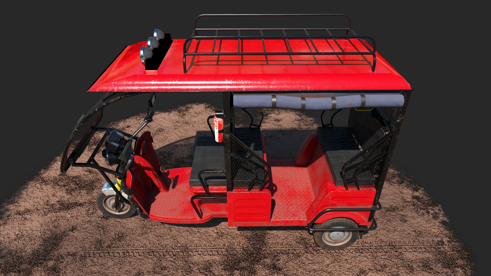 Electric Toto E Rickshaw 3D - TurboSquid 2113422