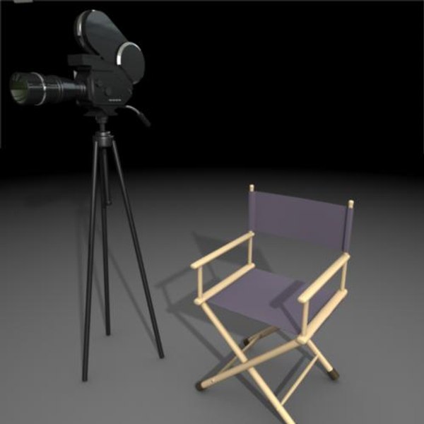 3ds max studio scene movie director chair