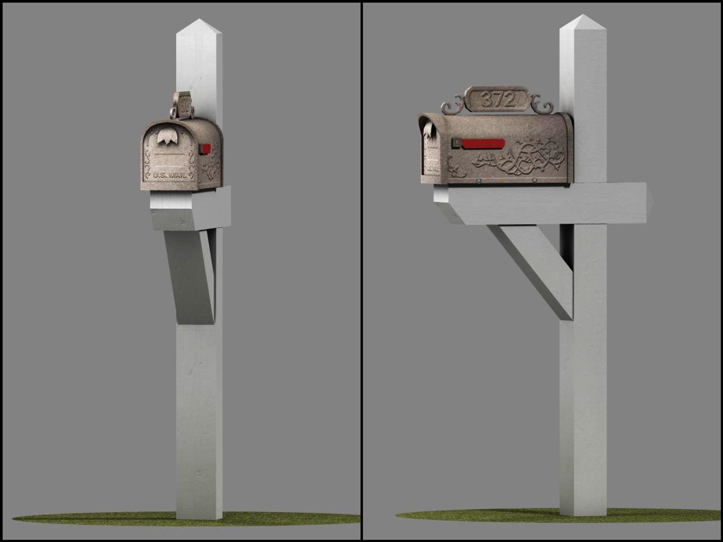 3d U S Mailboxes - Model