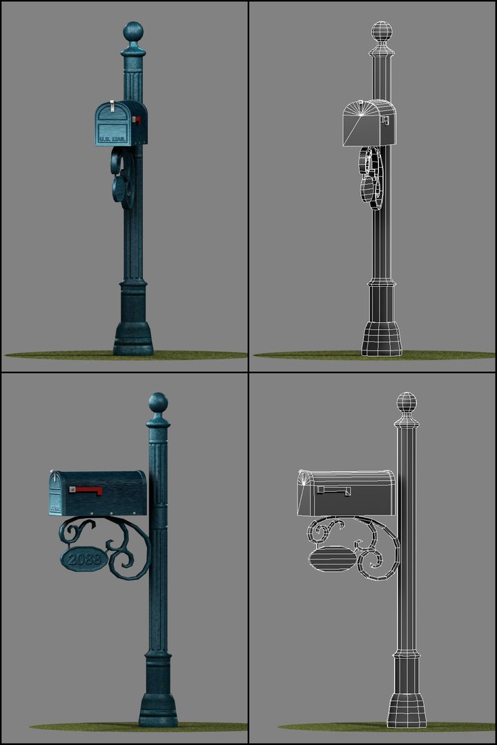 3d U S Mailboxes - Model