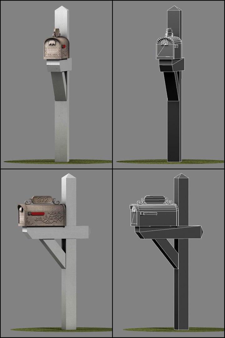 3d U S Mailboxes - Model