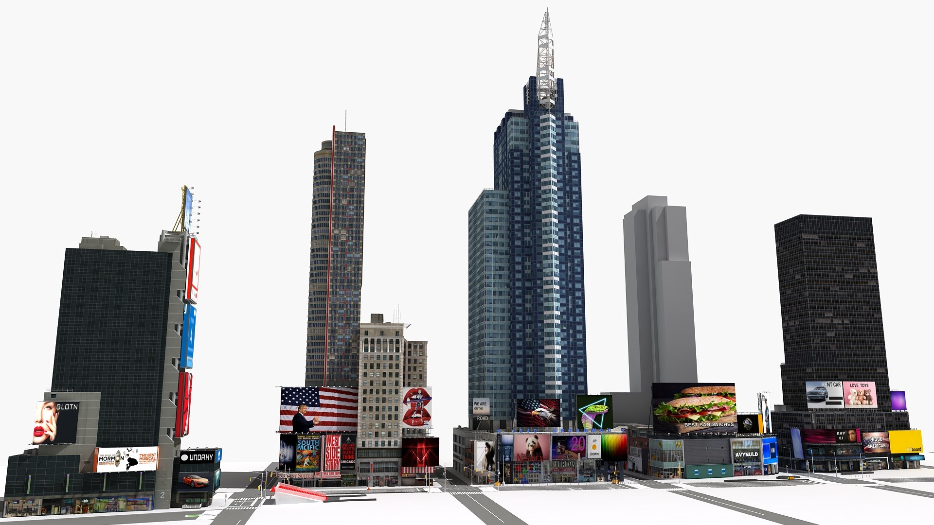 3D Model Times Square Section 5 - TurboSquid 2149413