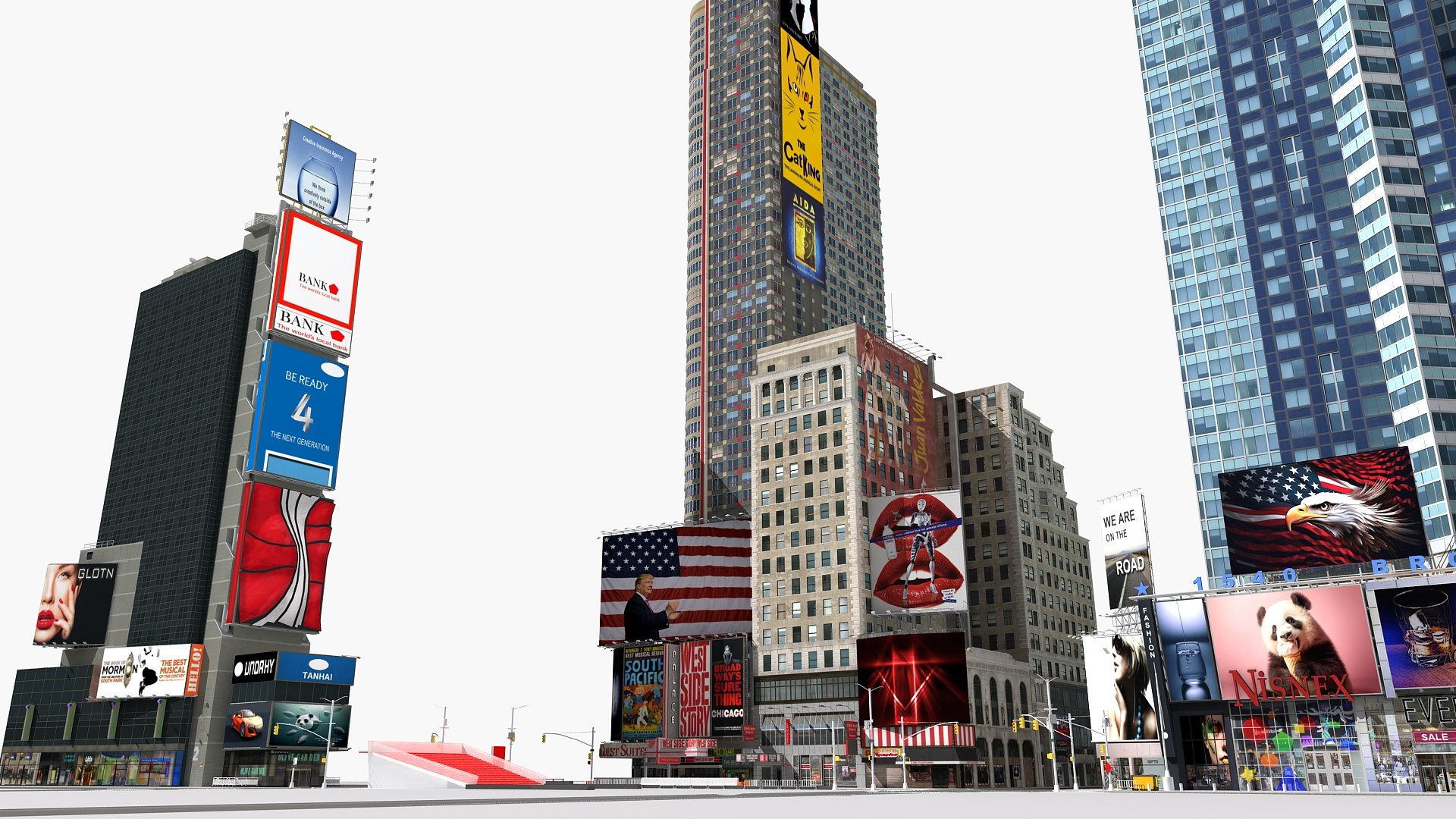 3D Model Times Square Section 5 - TurboSquid 2149413