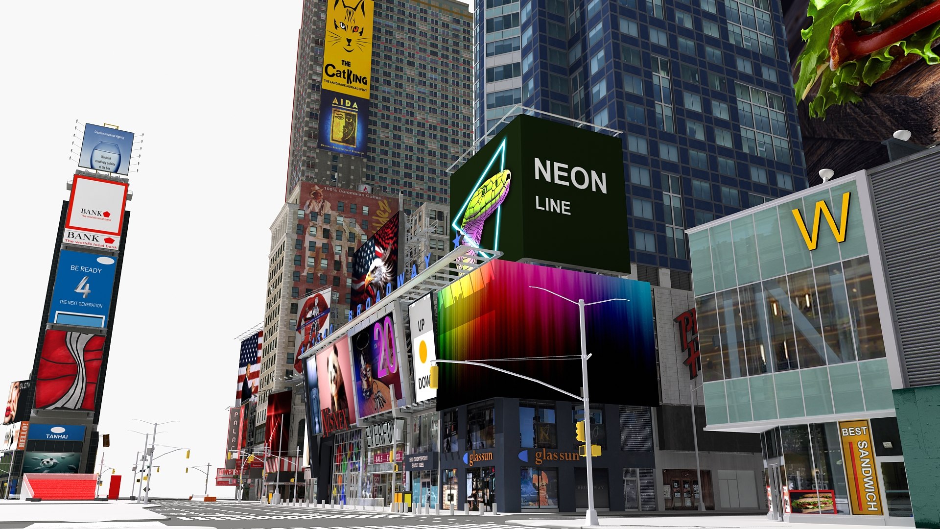 3D Model Times Square Section 5 - TurboSquid 2149413