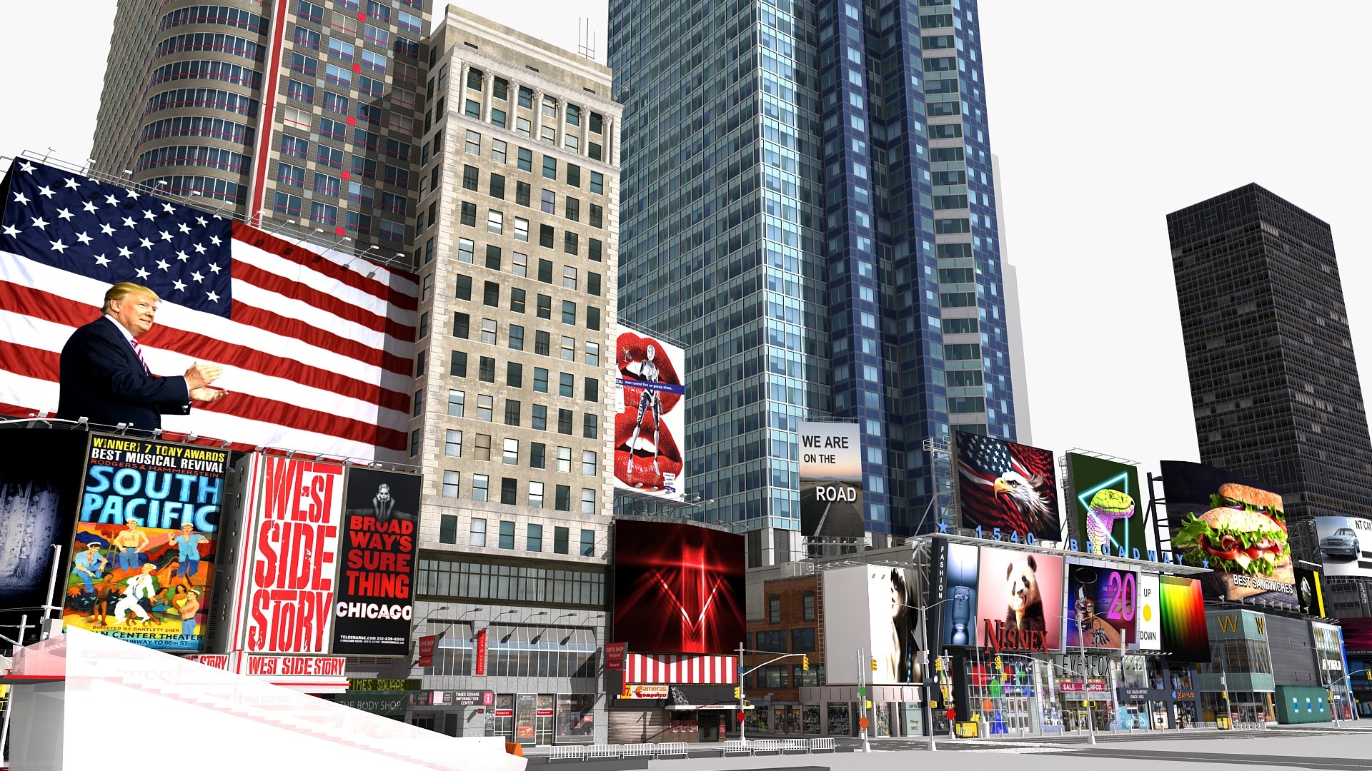 3D Model Times Square Section 5 - TurboSquid 2149413
