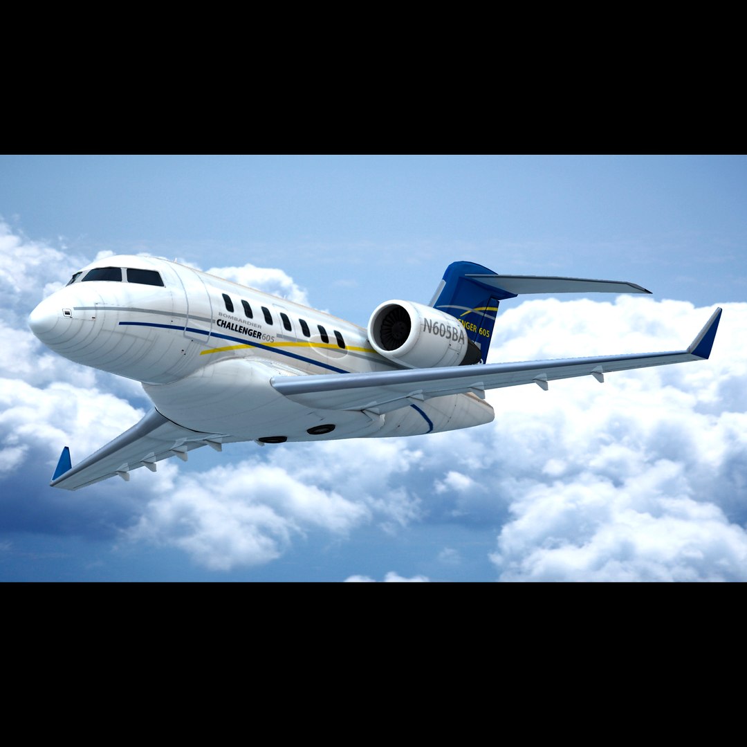3d Bombardier Challenger 605 Model