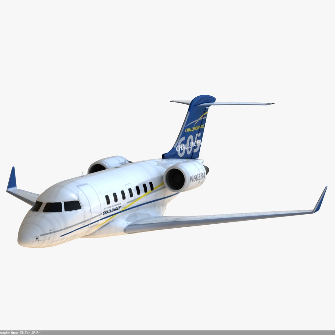 3d Bombardier Challenger 605 Model