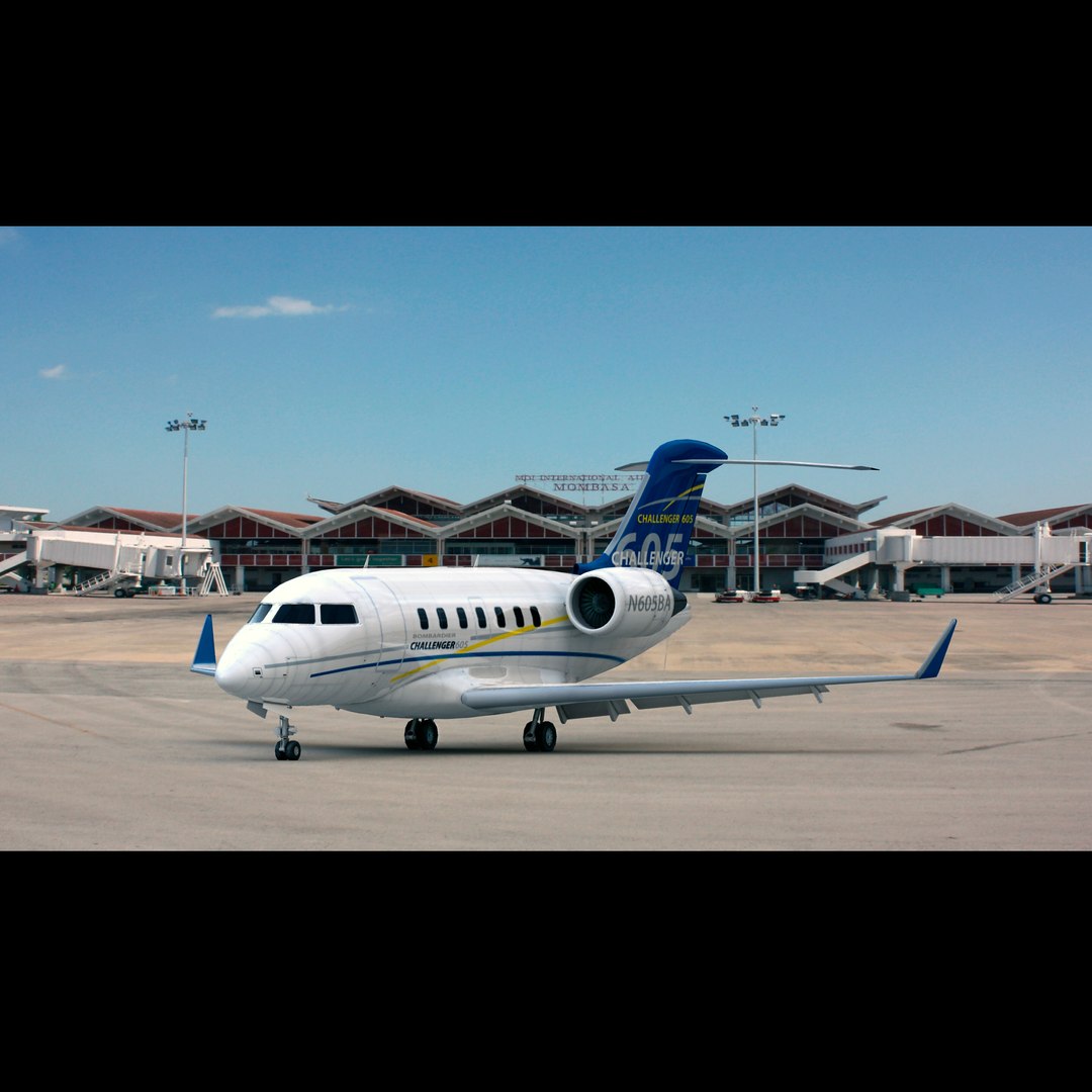 3d Bombardier Challenger 605 Model