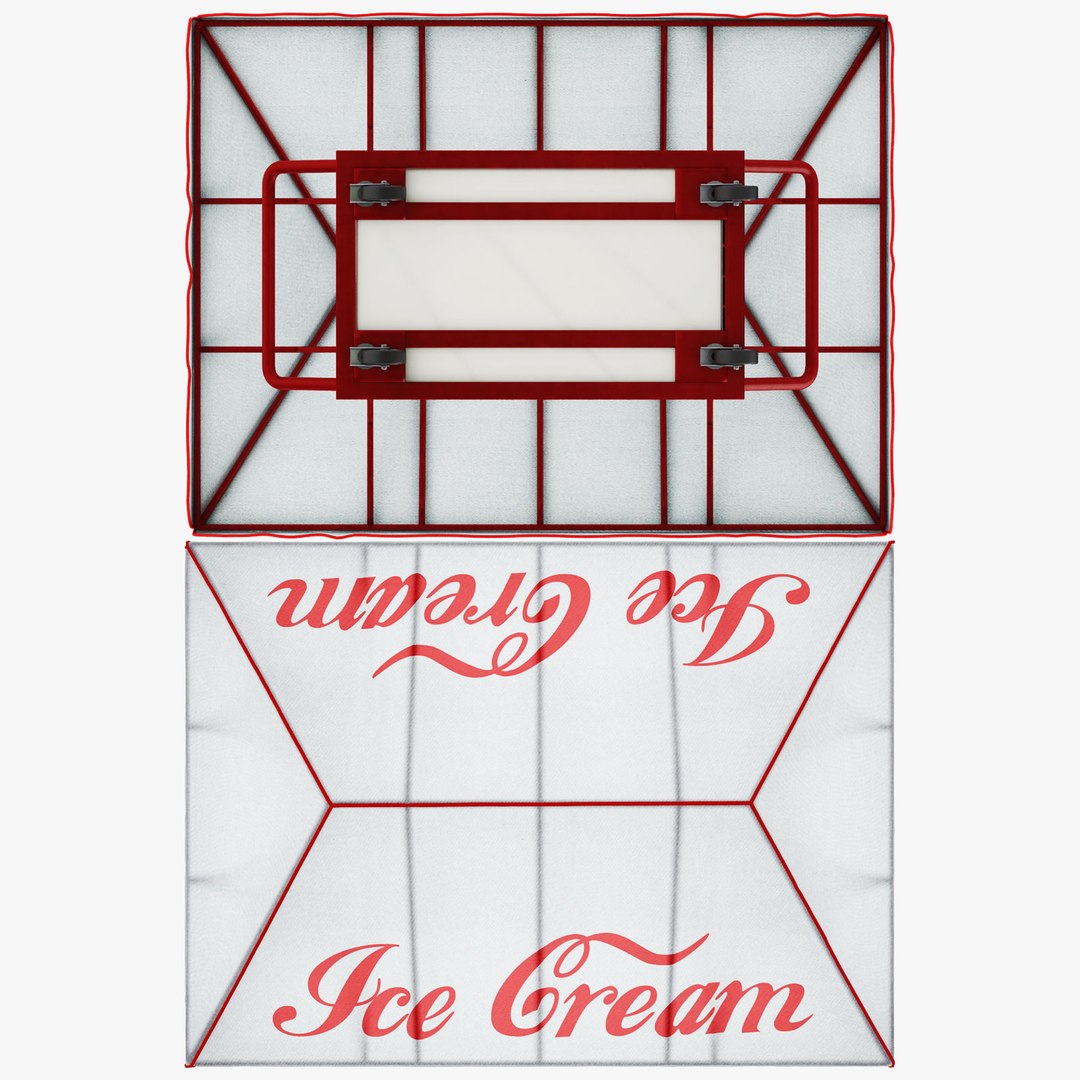 Trolley freezer ice cream 3D model - TurboSquid 1508452