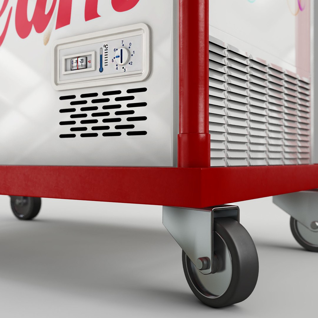 Trolley freezer ice cream 3D model - TurboSquid 1508452