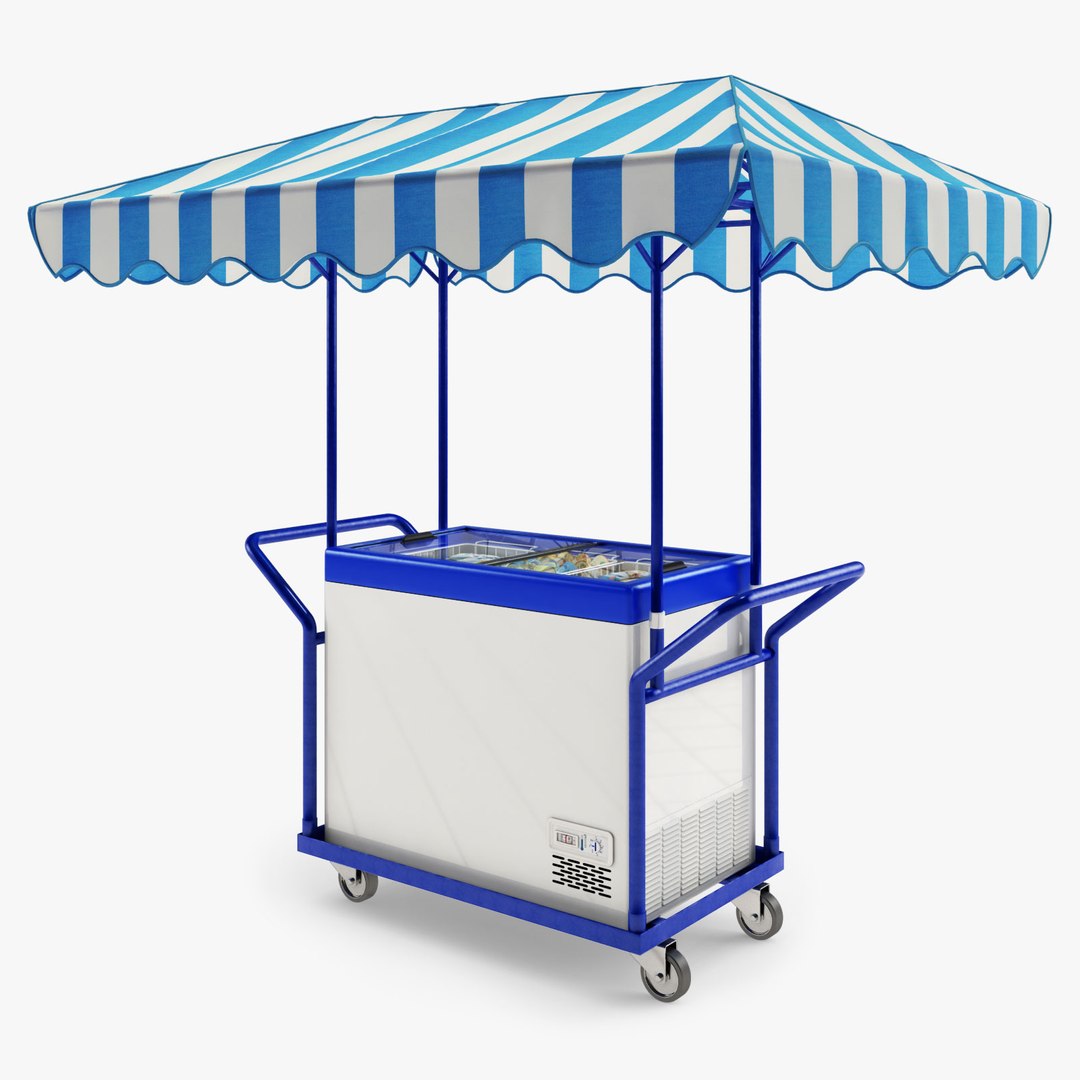 Trolley freezer ice cream 3D model - TurboSquid 1508452
