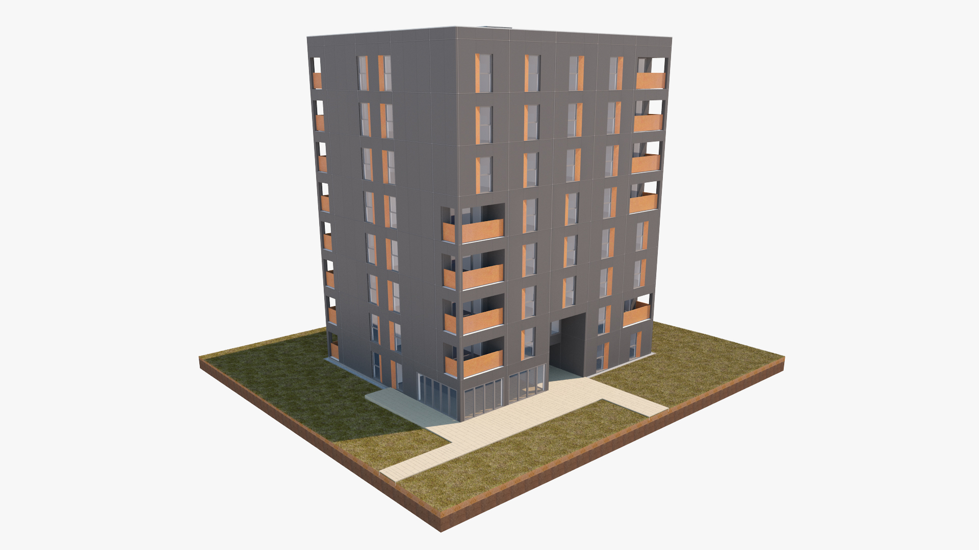 Modular Housing Building 3D - TurboSquid 2165572