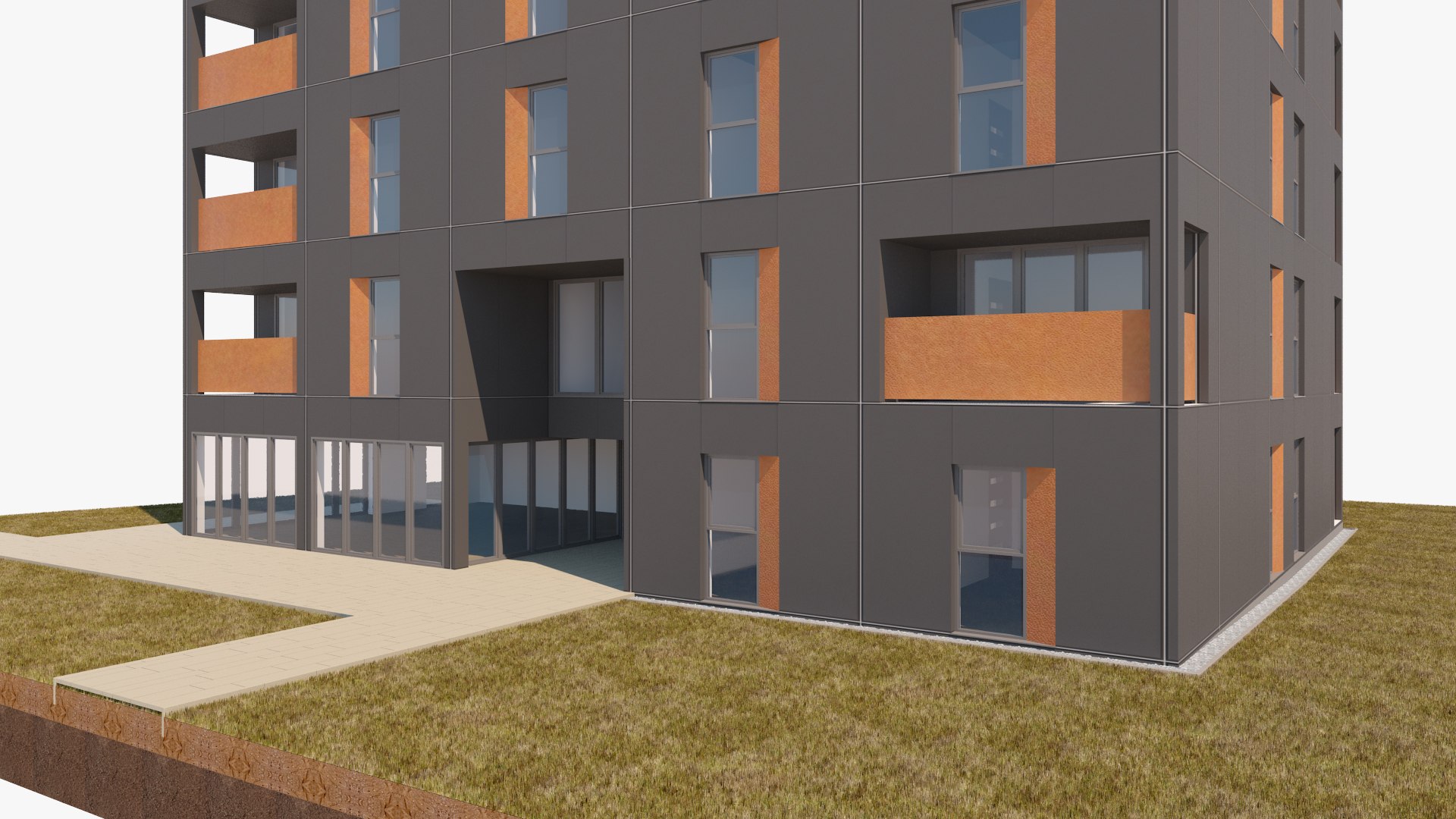 Modular Housing Building 3D - TurboSquid 2165572