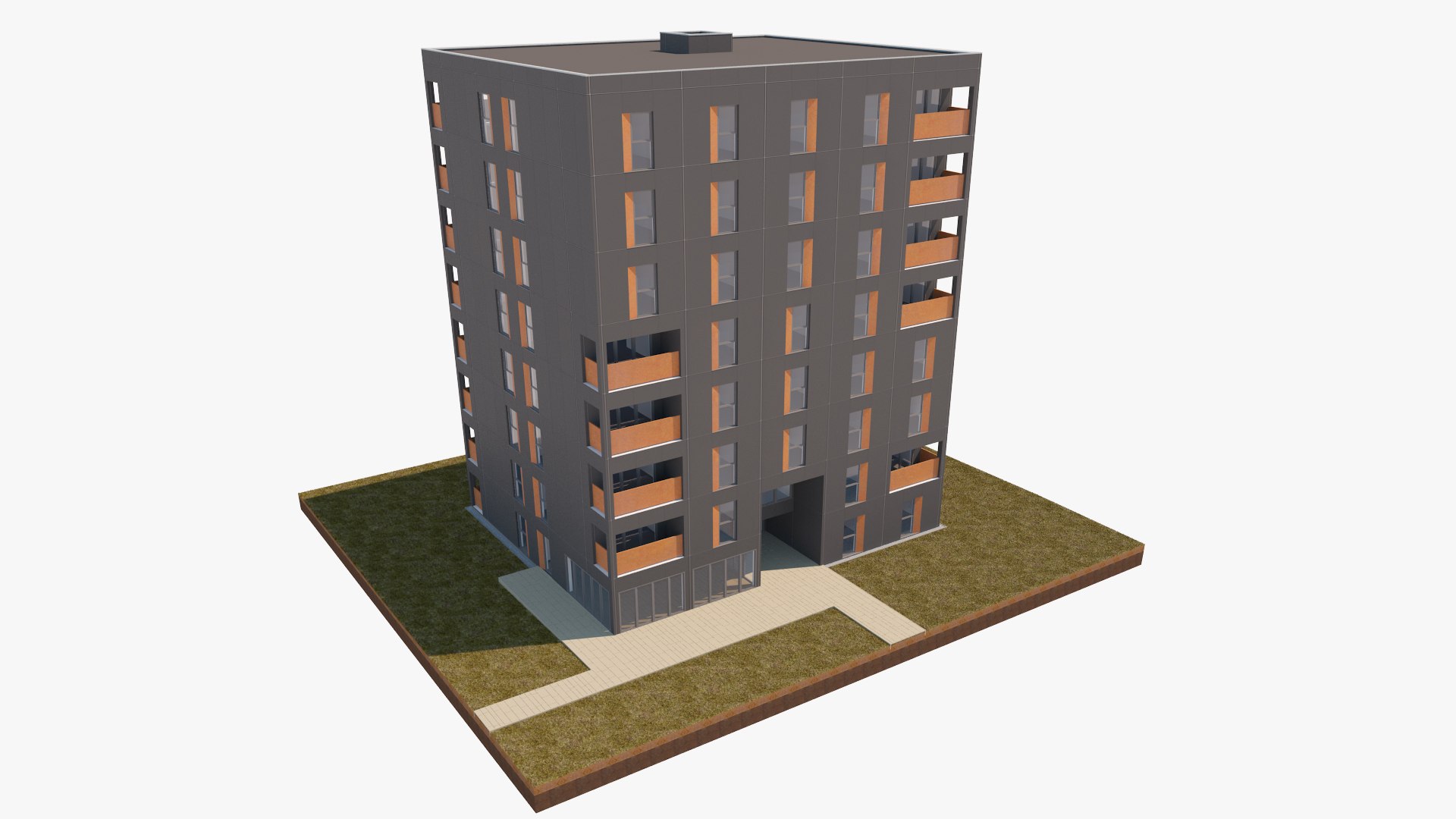 Modular Housing Building 3D - TurboSquid 2165572
