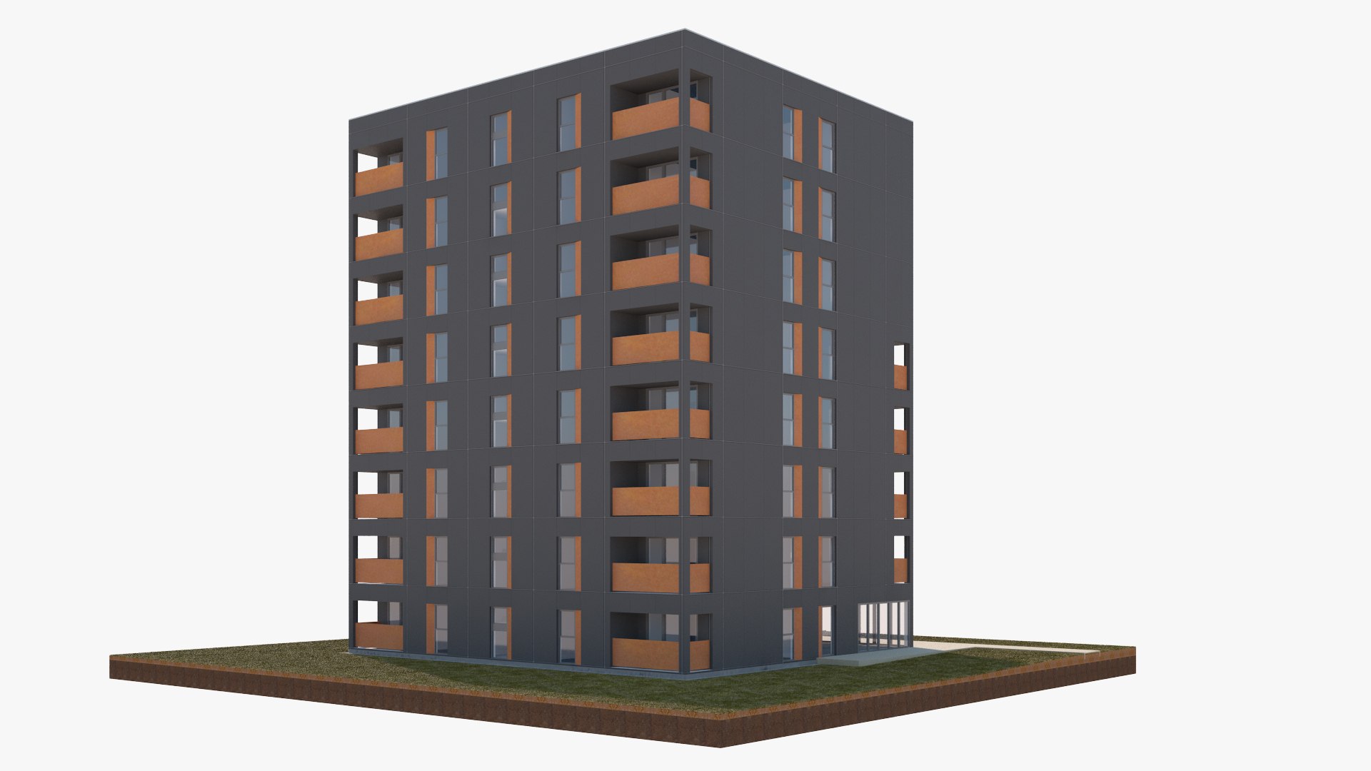 Modular Housing Building 3D - TurboSquid 2165572