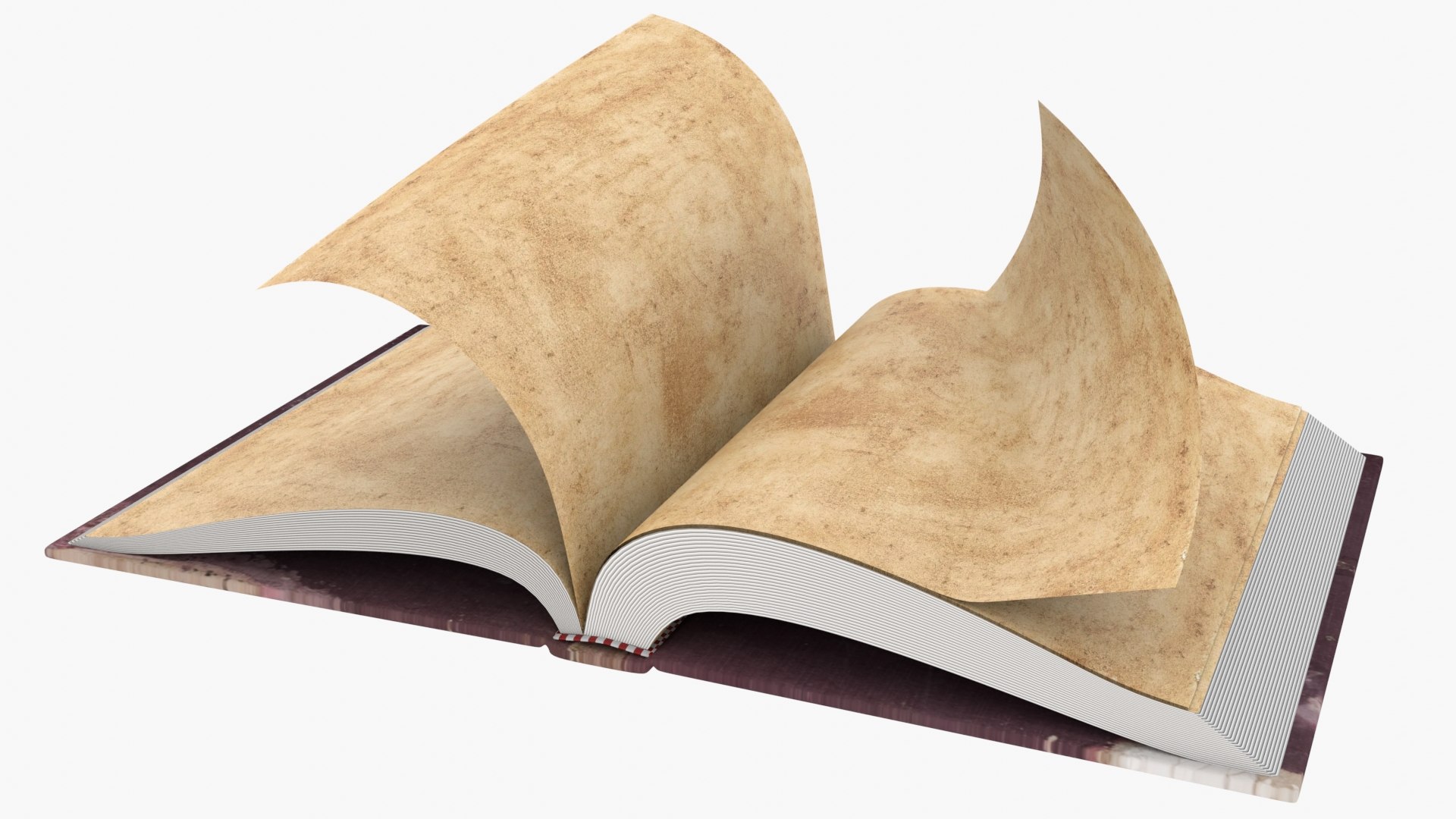 Old Cover Rigged Animated Book 3D Model - TurboSquid 2064053