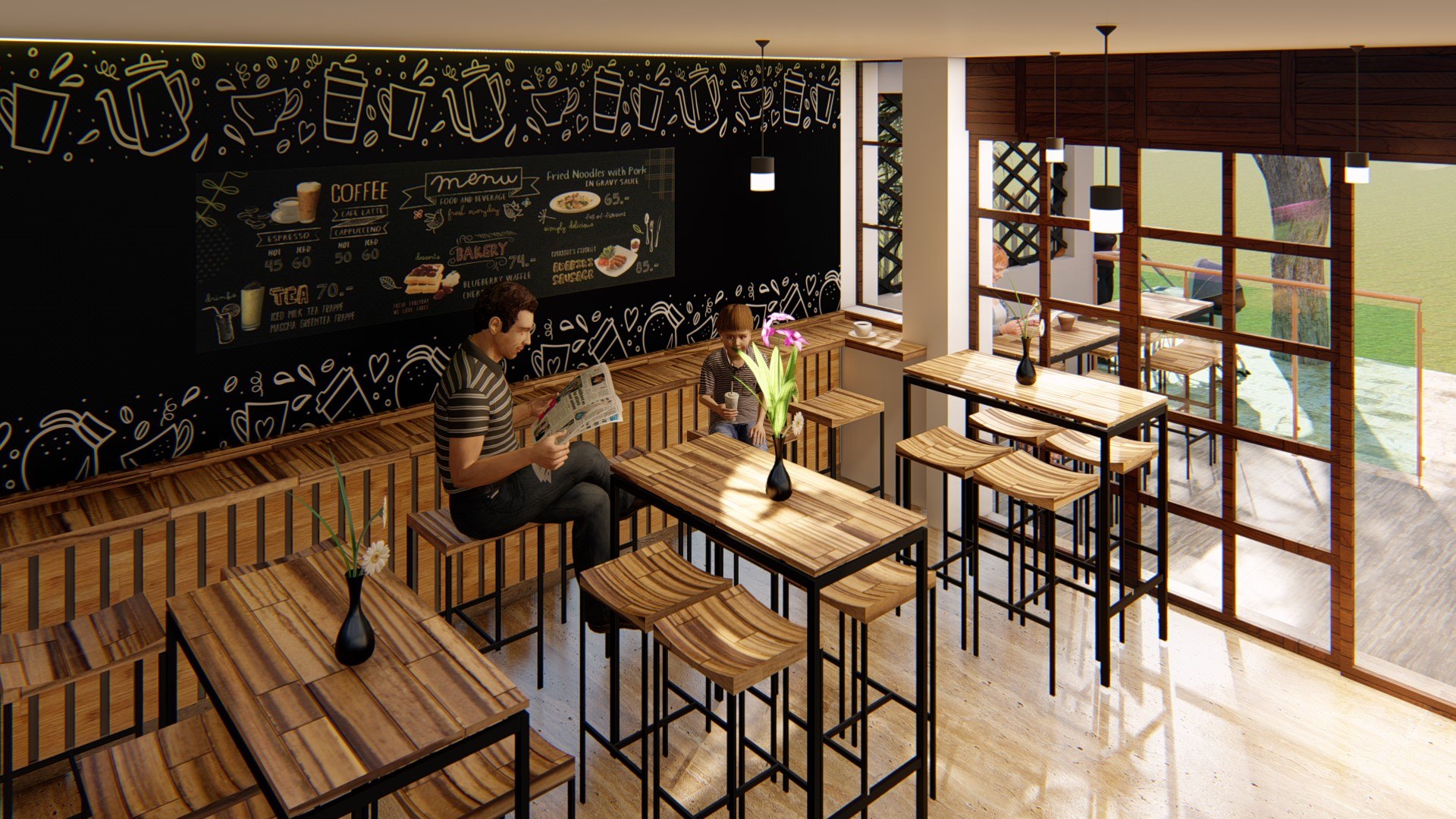 3D Coffee Place - TurboSquid 2224651