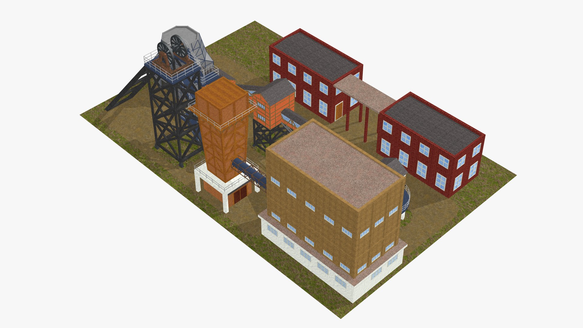 3D Industrial Complex - Coking Plant - Coal Mine Model - TurboSquid 2002290