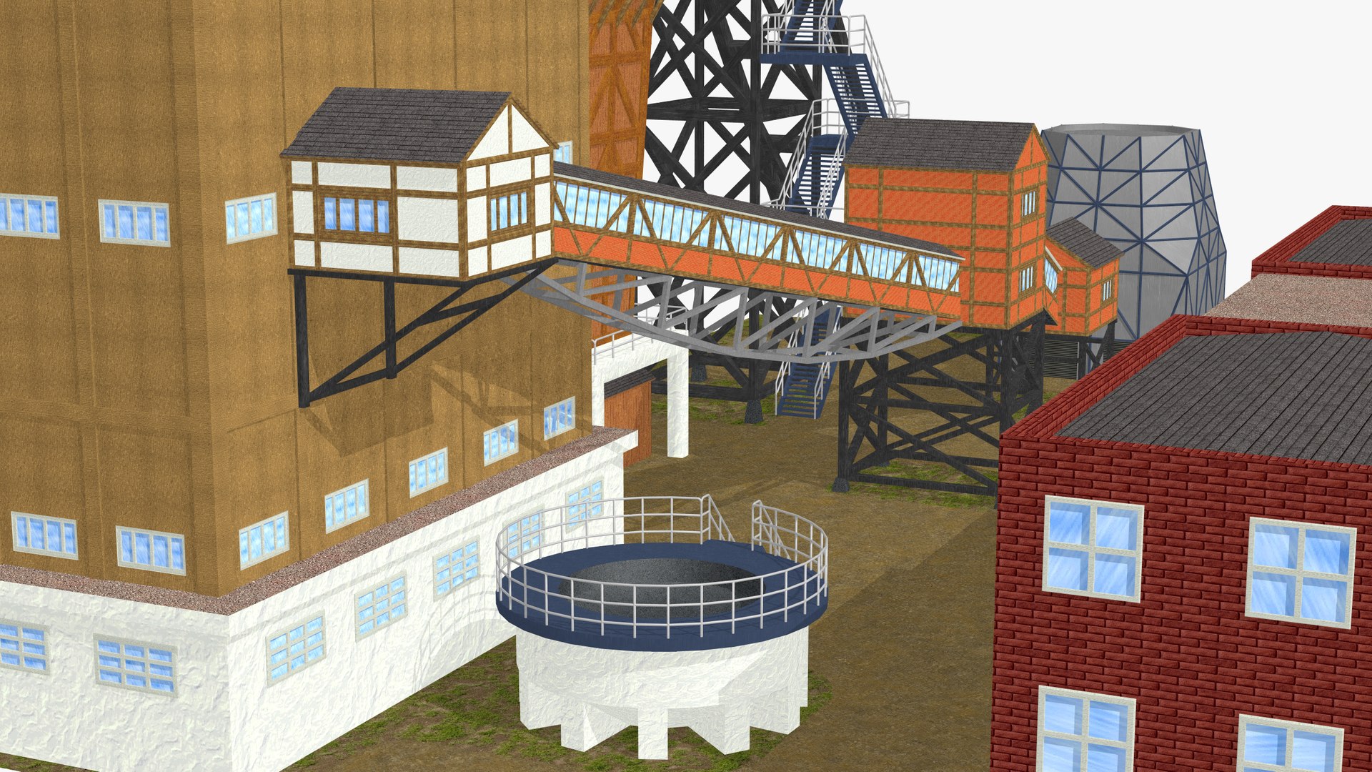 3D Industrial Complex - Coking Plant - Coal Mine Model - TurboSquid 2002290