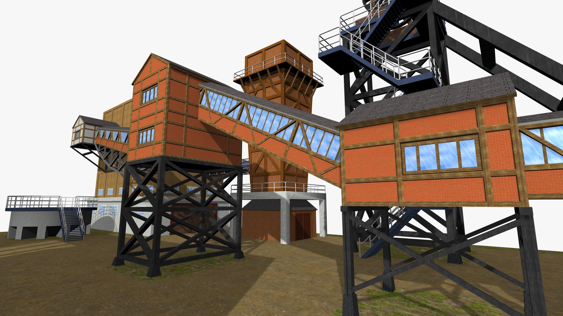 3D Industrial Complex - Coking Plant - Coal Mine Model - TurboSquid 2002290